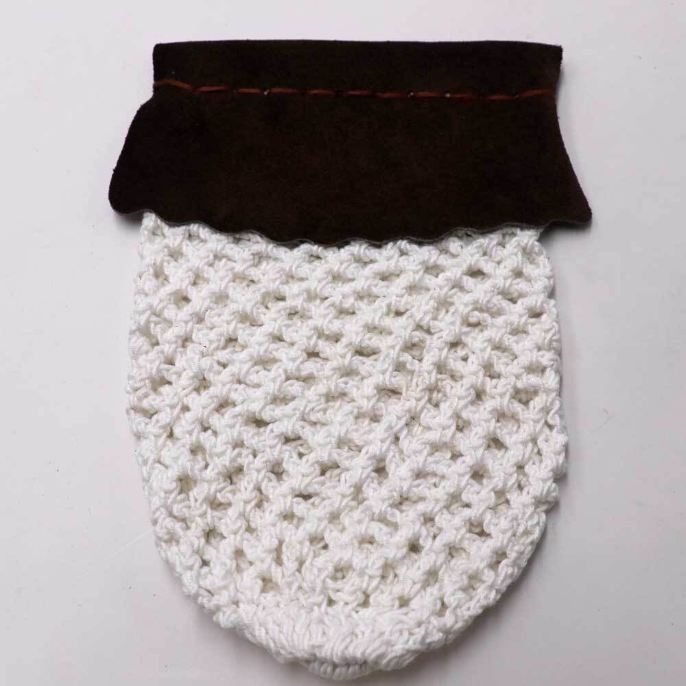 Billiard net / pocket - 9 inch bag net with leather